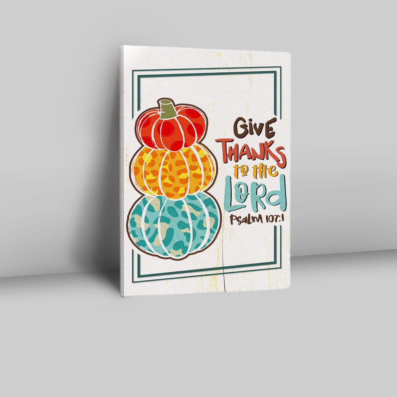 Psalm 1071 Niv Give Thanks To The Lord Canvas Prints - Bible Verse Wal ...