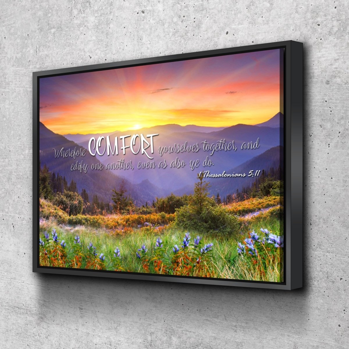 1 Thessalonians 511 Kjv Comfort Yourselves Together Bible Verse Canvas ...