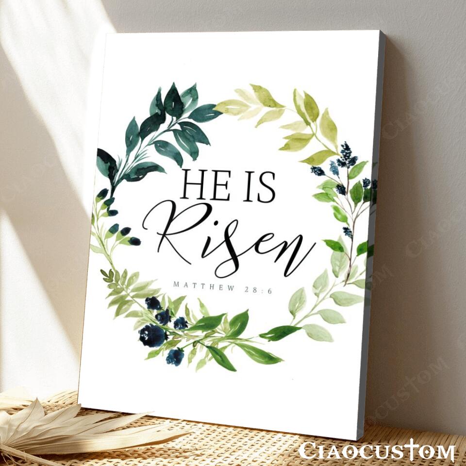Easter Wall Art - Easter Canvas - He Is Risen - Jesus Poster - Jesus C ...