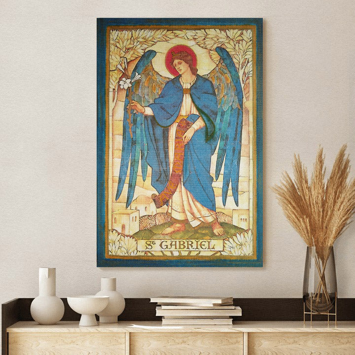 Archangel Gabriel 3 Canvas Wall Art - Catholic Canvas Wall Art - Relig – Ciaocustom