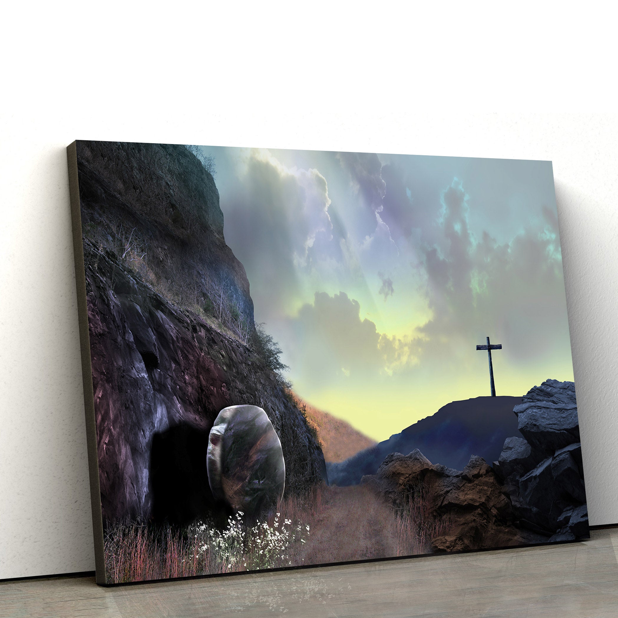Empty Tomb Painting - Jesus Canvas Wall Art - Christian Wall Art – Ciaocustom