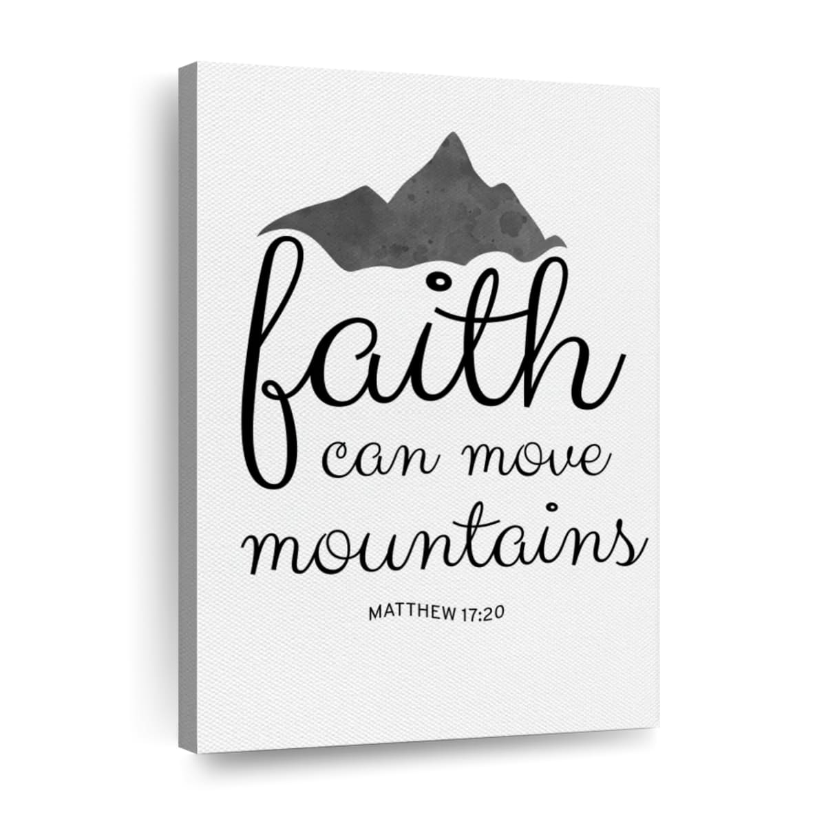 Faith Can Move Mountains Canvas Wall Art - Christian Wall Decor Art ...