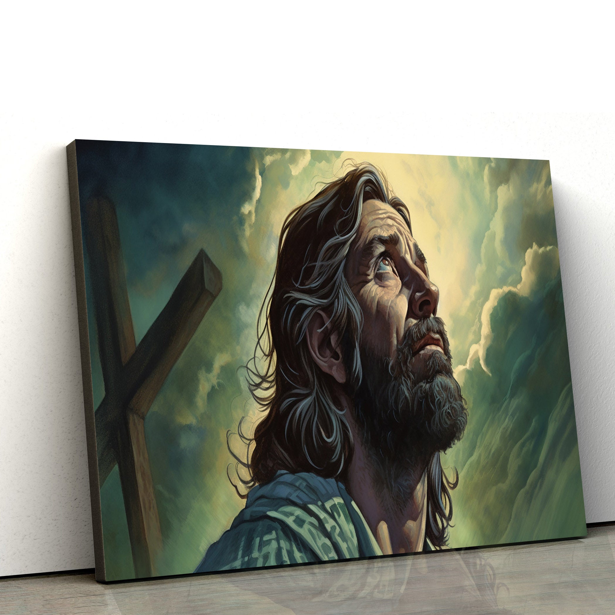 Jesus At The Cross - Canvas Picture - Jesus Christ Canvas - Christian – Ciaocustom
