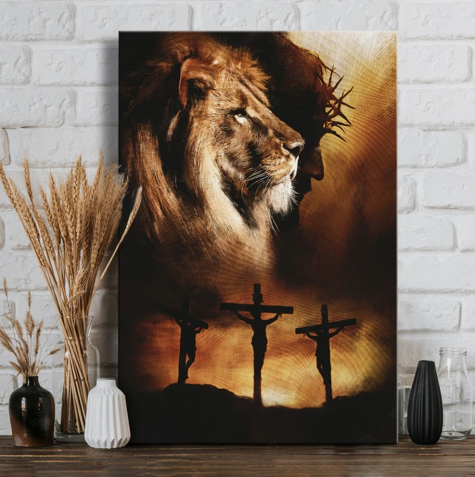 Jesus Christ Jesus On The Cross The Lion Of Judah Jesus Is King Canvas – Ciaocustom