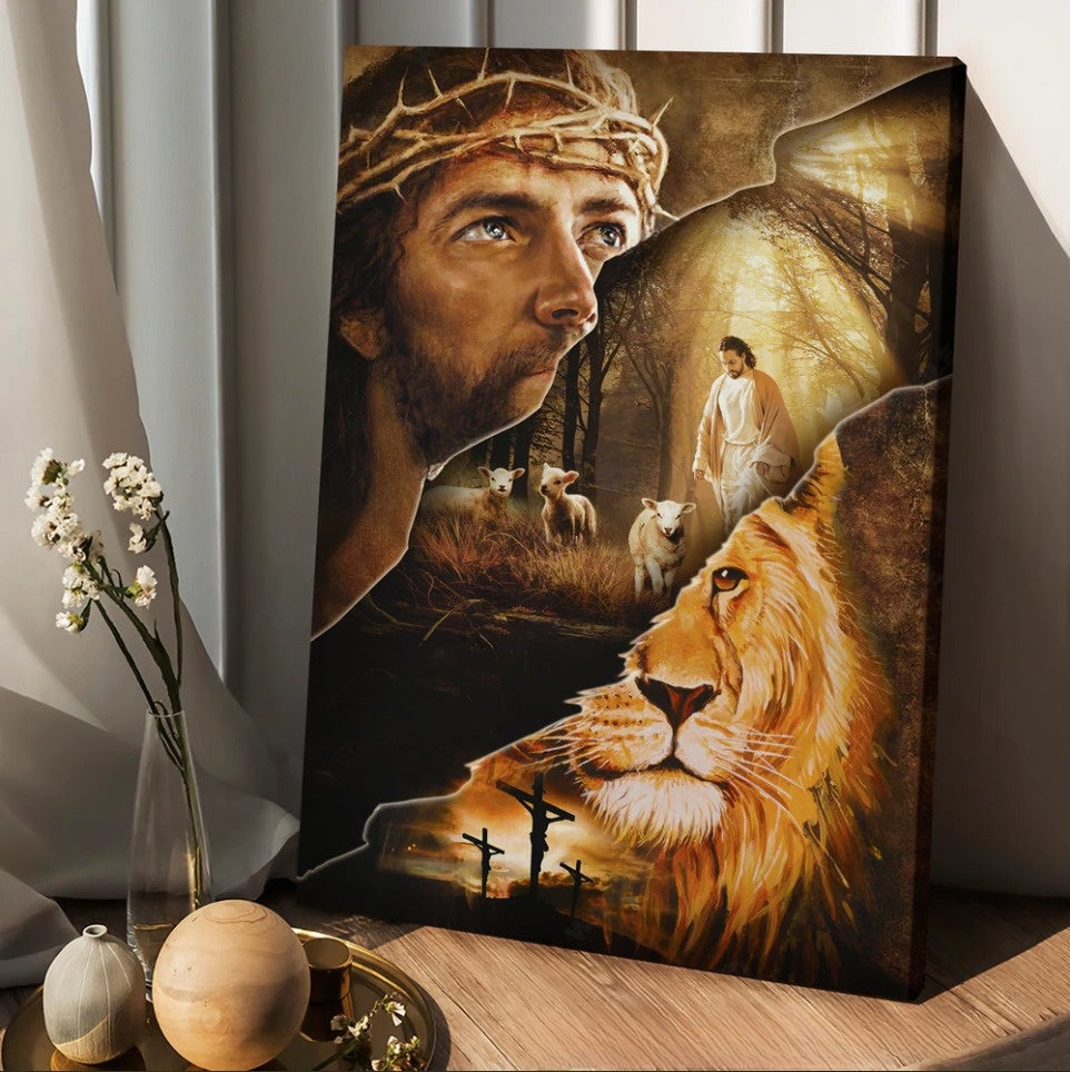 Jesus Christ The Lion Of Judah The Lamb Of God Canvas Posters - Christ – Ciaocustom