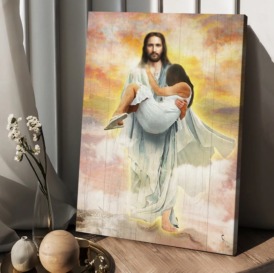 Jesus Way To Heaven Walking With Jesus Canvas Wall Art - Christian Wal – Ciaocustom
