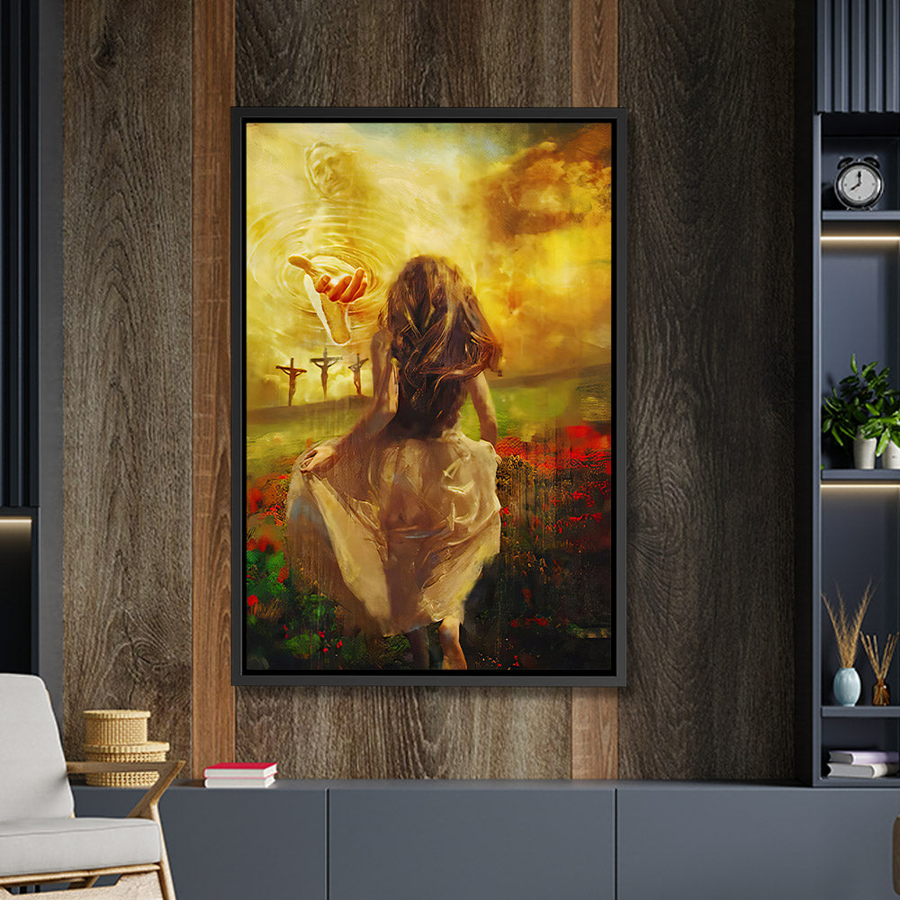Jesus And Cross - Girl - Jesus Canvas Art - Jesus Poster - Jesus Canva – Ciaocustom