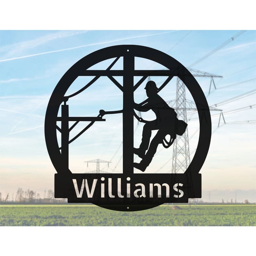 Personalized Lineman Metal Cut Out Signs - Lineman Gift Plasma Cut Sig – Ciaocustom