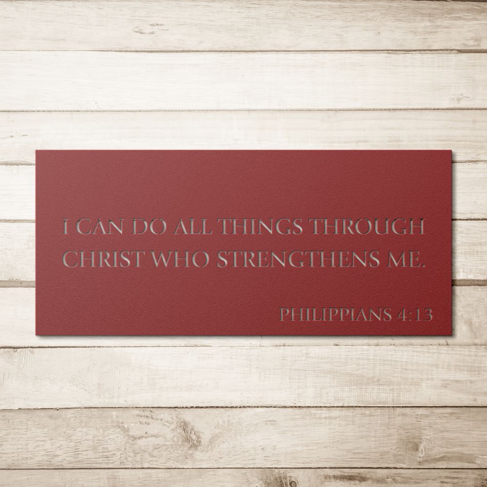 Philippians 413 Metal Sign - Christian Metal Wall Art - Religious Meta ...