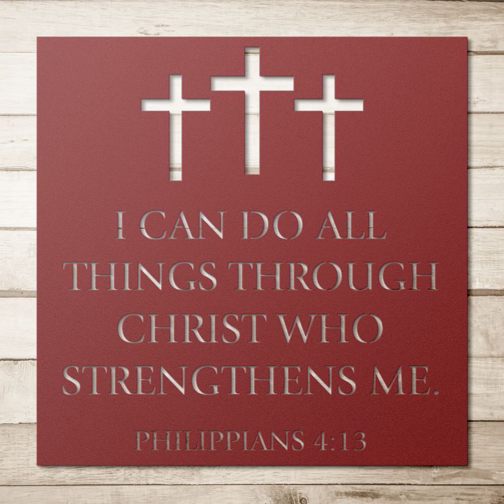 Philippians 413 Metal Sign 1 - Christian Metal Wall Art - Religious Me ...