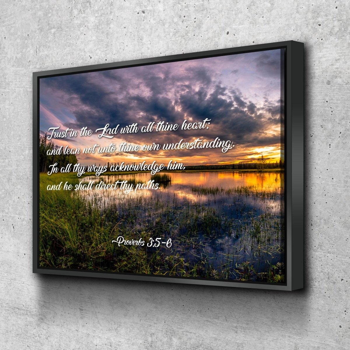 Proverbs 35-6 #12 Kjv 'Trust In The Lord' Christian Scripture Wall Art ...