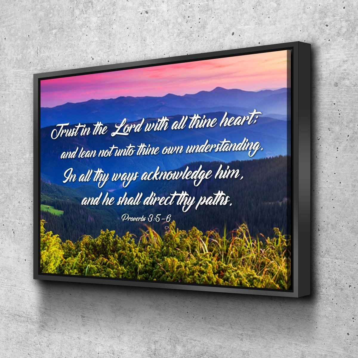 Proverbs 35-6 #3 Kjv 'Trust In The Lord' Christian Scripture Wall Art ...