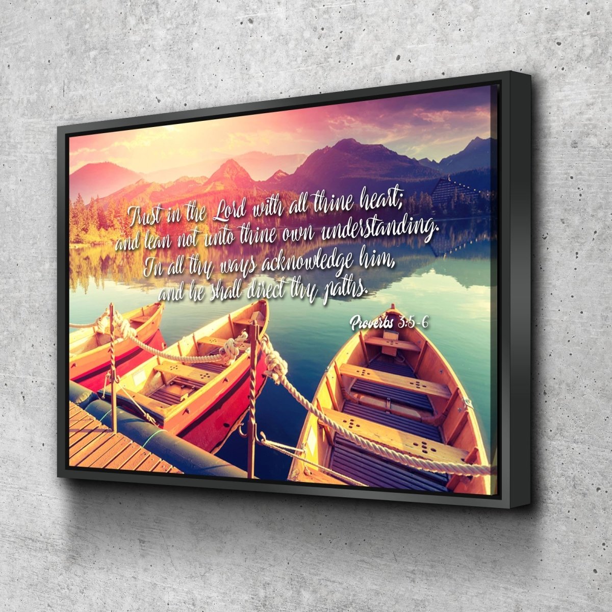 Proverbs 35-6 #5 Kjv 'Trust In The Lord' Christian Scripture Wall Art ...