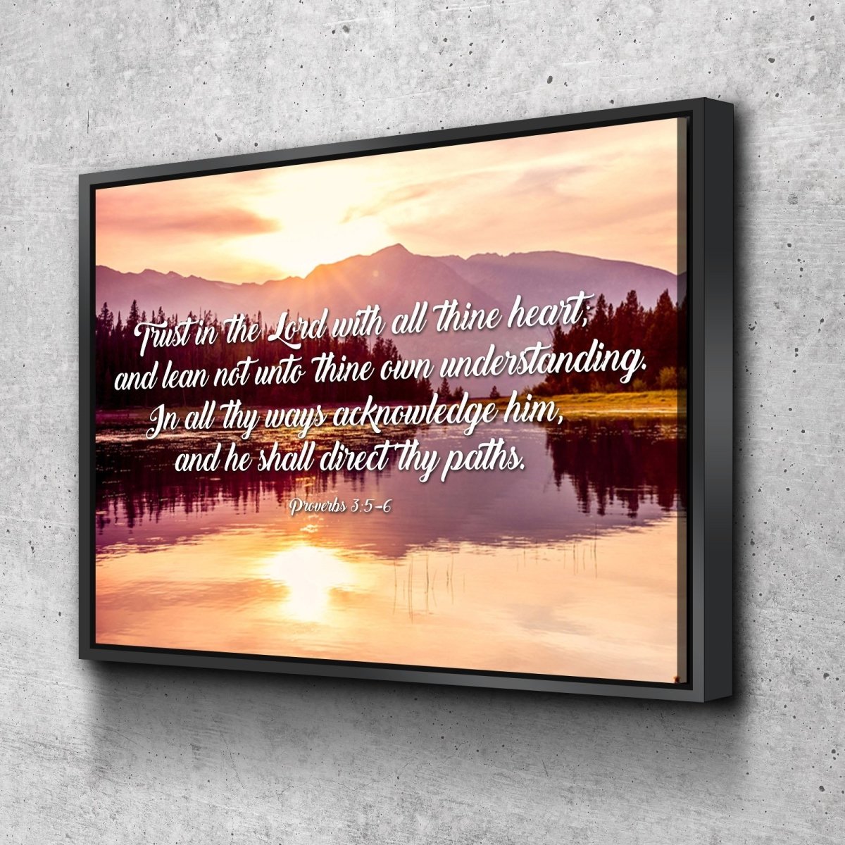 Proverbs 35-6 #8 Kjv 'Trust In The Lord' Christian Scripture Wall Art ...