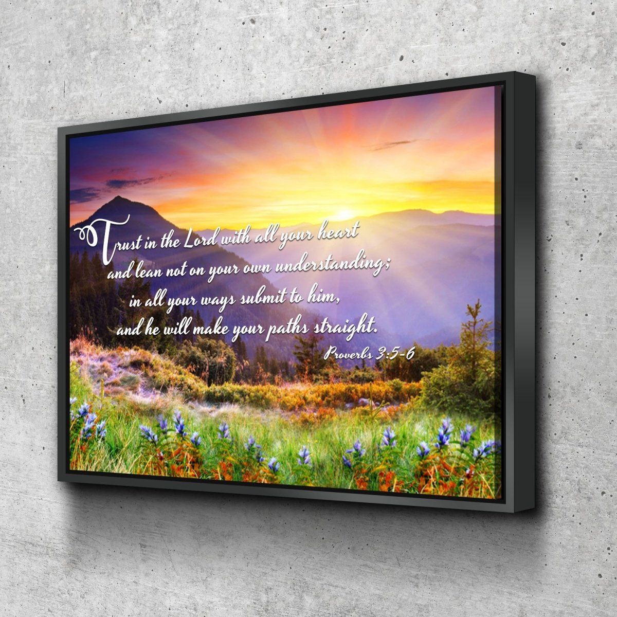 Proverbs 35-6 Niv Trust In The Lord Christian Scripture Wall Art Canva ...