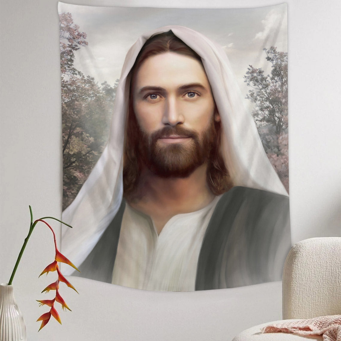 Resurrection and the Life Tapestry - Jesus Picture - Religious Tapestr – Ciaocustom
