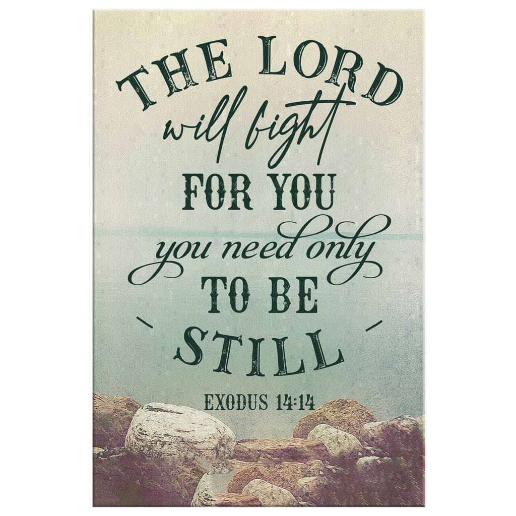 The Lord Will Fight For You Exodus 1414 Bible Verse Canvas Wall Art ...