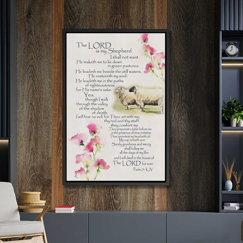 The Lord Is My Shpherd - Jesus Canvas Art - Jesus Poster - Jesus Canva ...