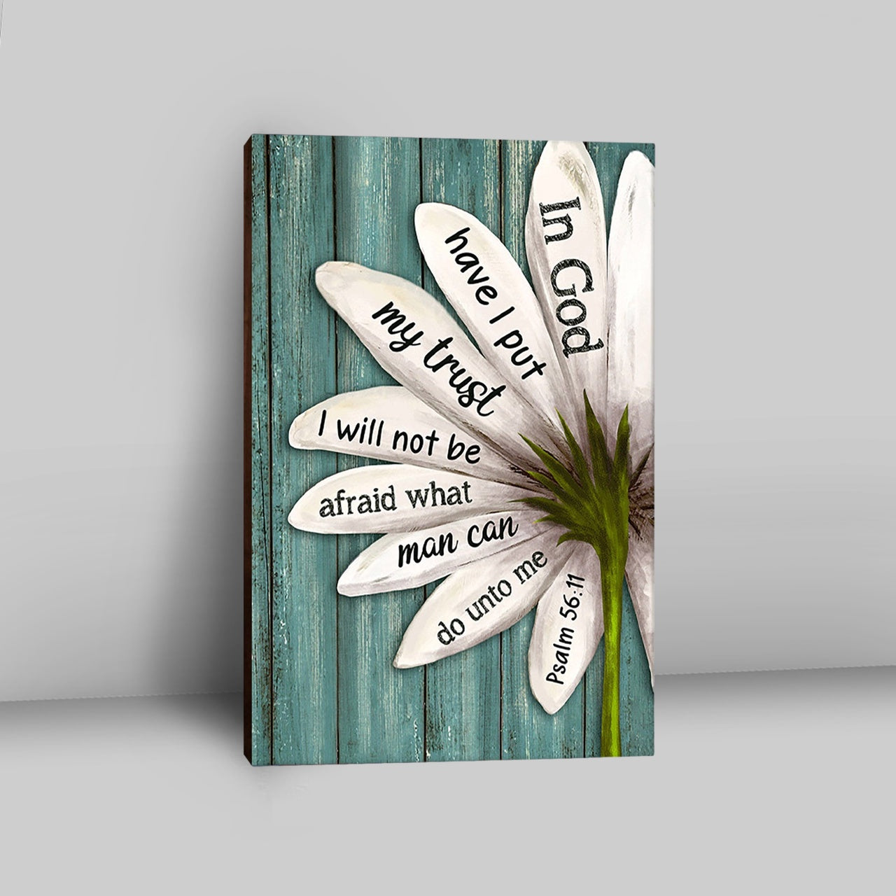 In God Have I Put My Trust Lily Flower Canvas Art - Bible Verse Wall A ...