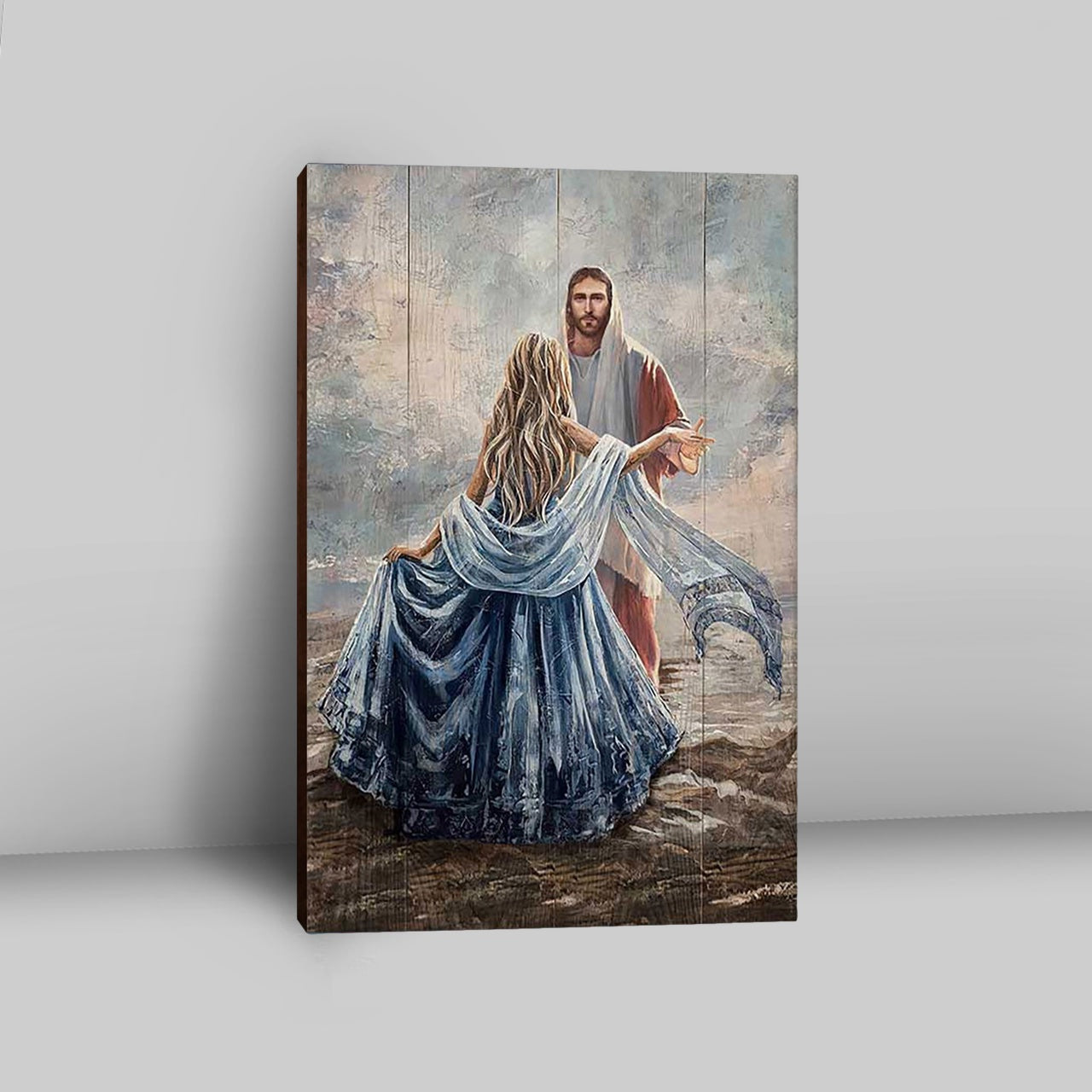 Beautiful Girl A Dance With Jesus Canvas Wall Art - Christian Canvas P ...
