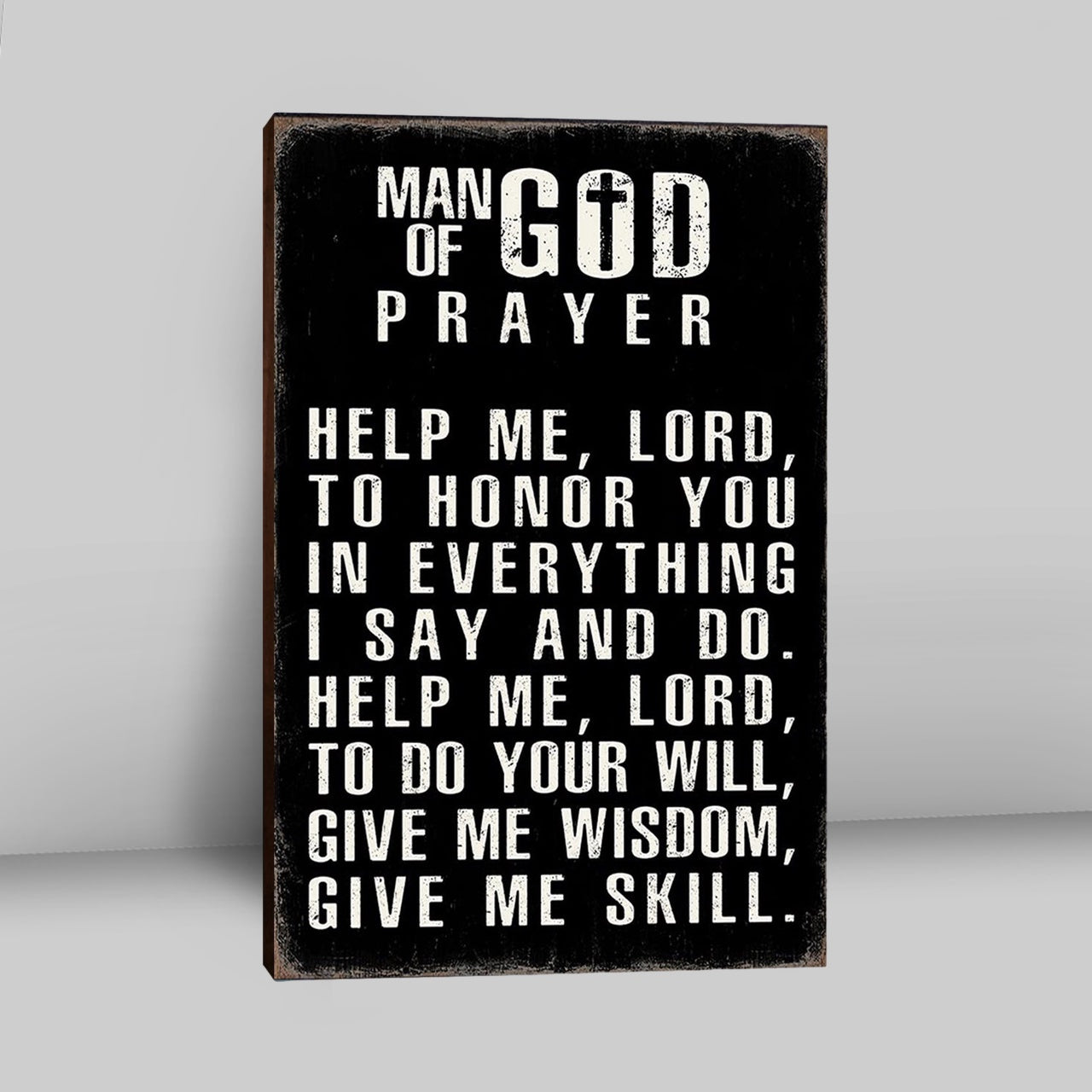 Man Of God Prayer Canvas Prints - Wall Decor For Men - Christian Gifts ...