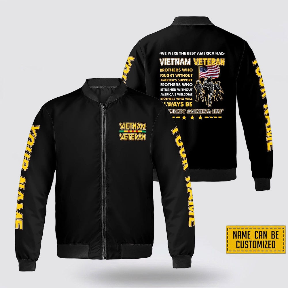 Custom Name The Best America Had ProudBomber Jacket - Custom Veteran B ...