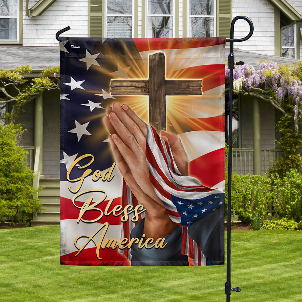 God Bless America Flag - Religious House Flags – Ciaocustom