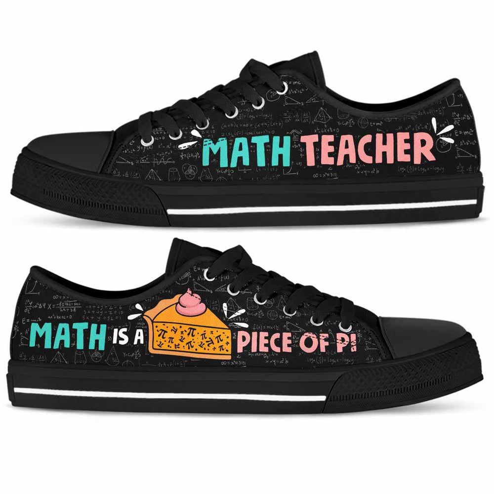 Math Teacher Math Is A Piece Of Pi Low Top Shoes, Teacher Shoes, Low T ...