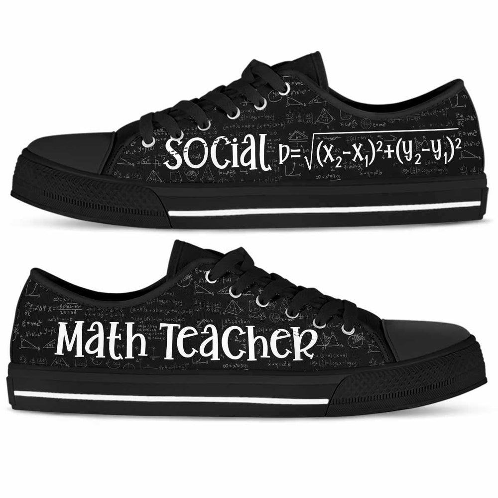 Math Teacher Social Distance Formula Low Top Shoes, Teacher Shoes, Low ...