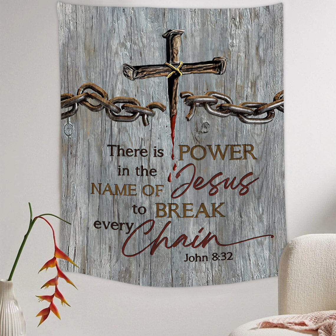 Nails The Is Power In The Name Of Jesus Tapestry - Christian Tapestry – Ciaocustom