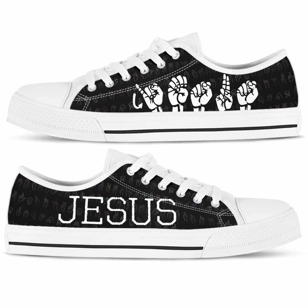 Sign Language Hands Jesus Low Top Shoes, Teacher Shoes, Low Top Sneake ...