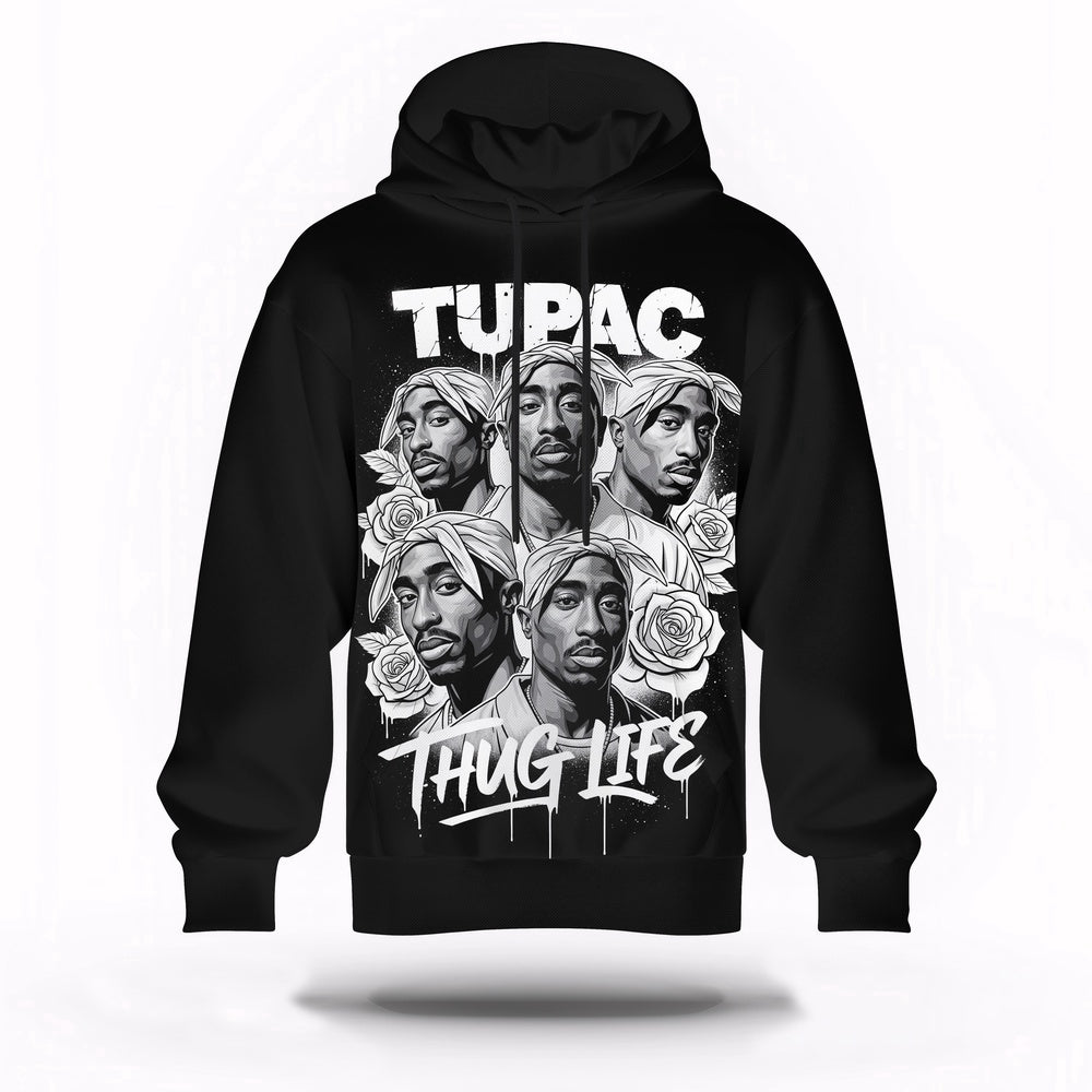 Tupac Thug Life Group Collage 3D Hoodie, Rapper 3D Hoodie, Rap Legends ...