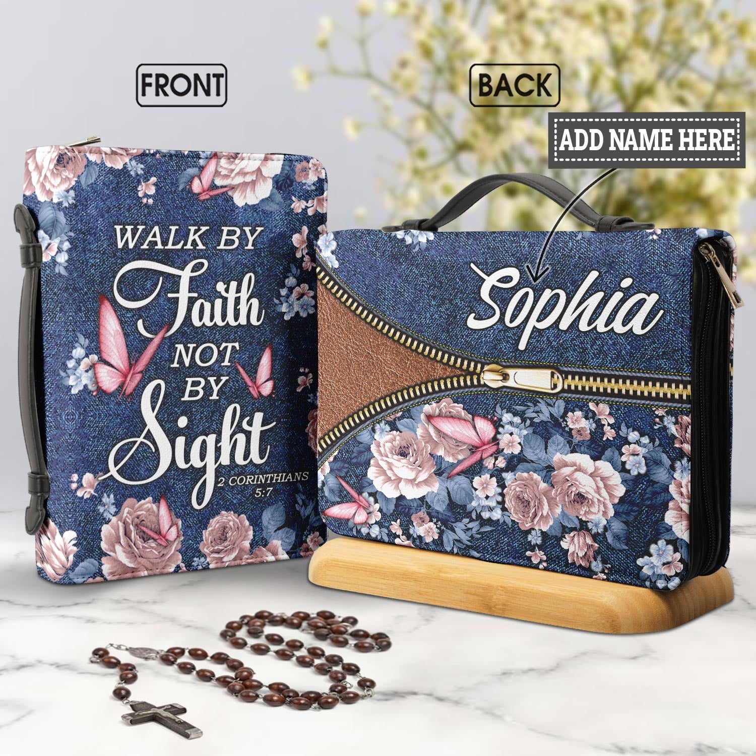 Walk By Faith Not By Sight 2 Corinthians 5 7 Butterfly Denim Style Per ...