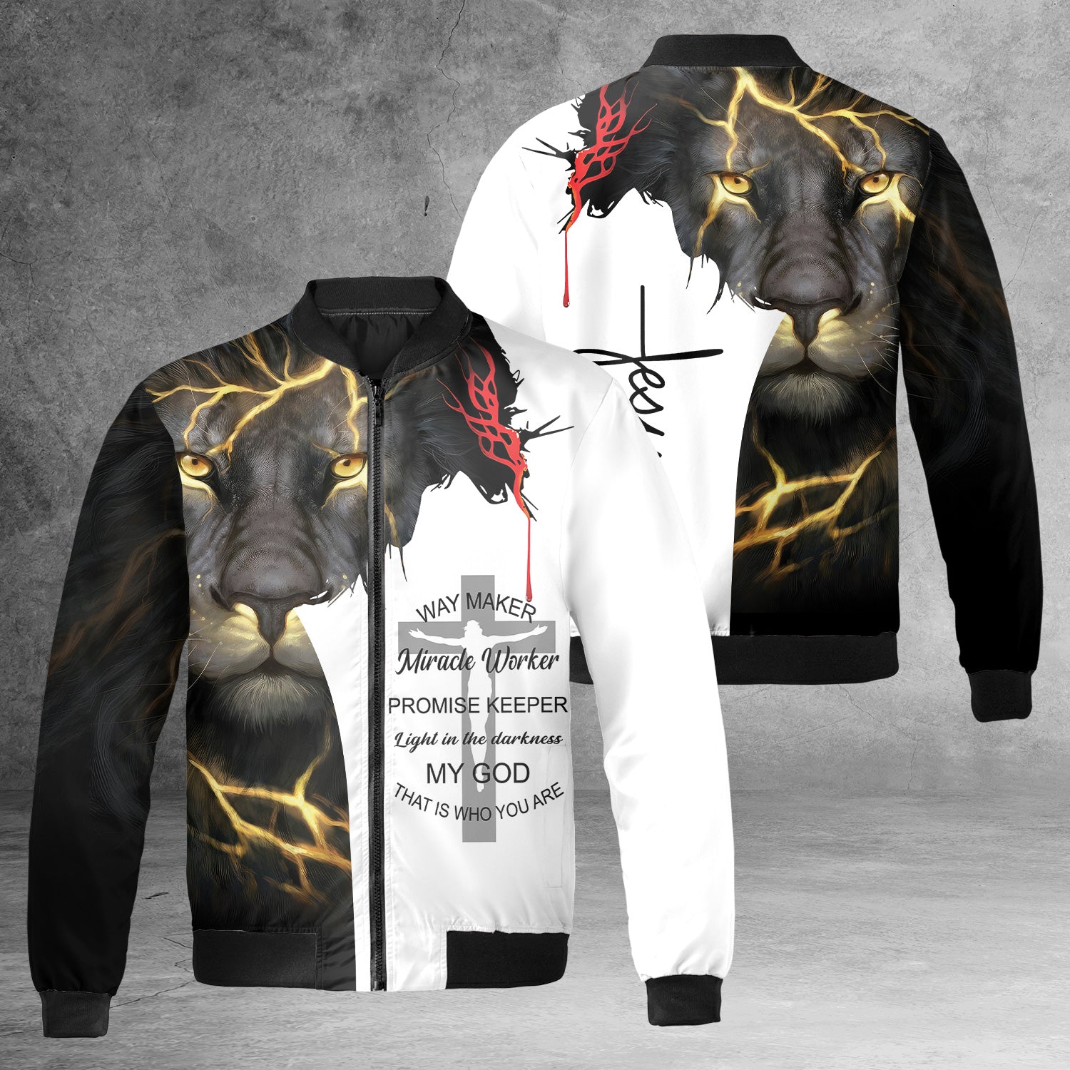 Way Maker Miracle Worke Jesus Christ Bomber Jacket - Jesus Shirt for M ...