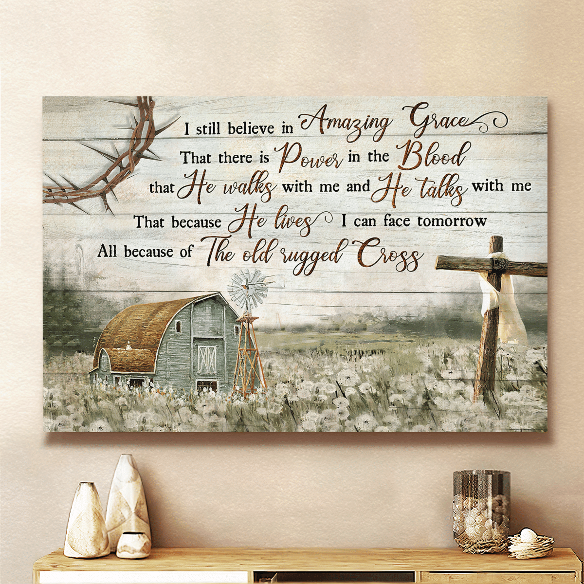 Jesus Amazing Grace Landscape Canvas, Poster - Wall Art – Ciaocustom
