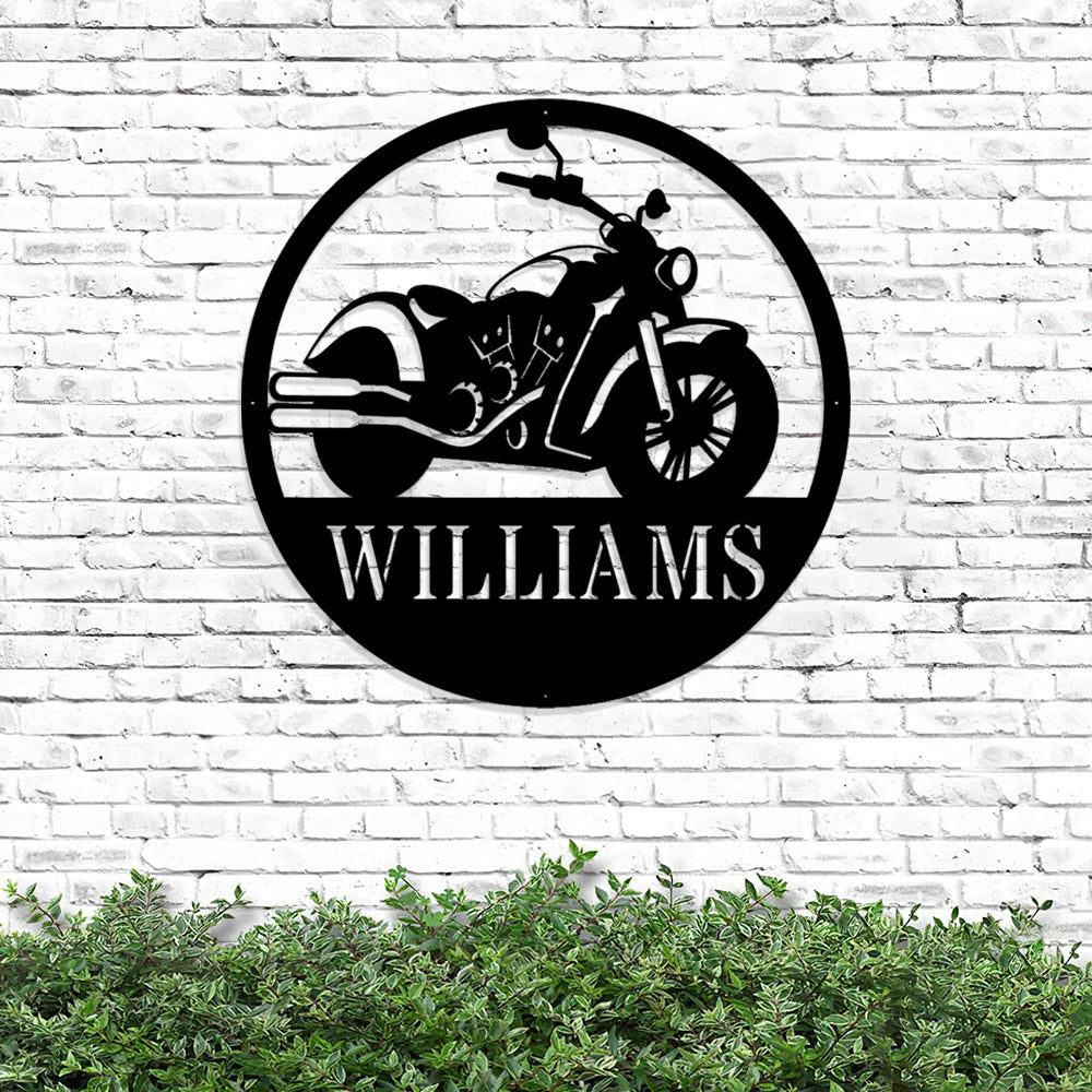 Metal Art Motorcycle - Personalized Garage Signs - Gifts For The Motor ...