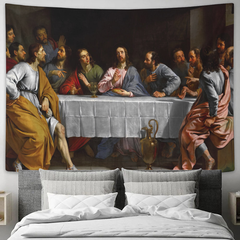 The Last Supper Painting - Christian Wall Tapestry - Bible Tapestry ...