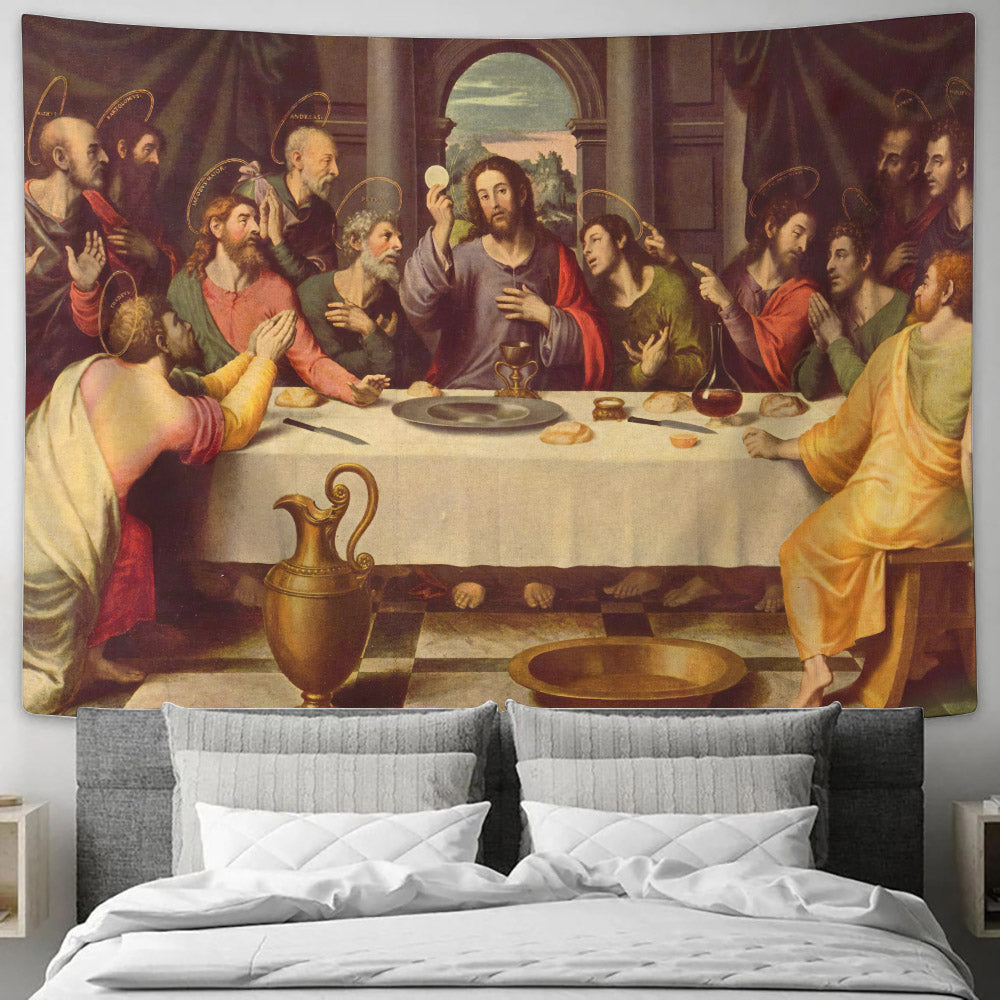 The Last Supper Art - Christian Wall Tapestry - Bible Tapestry - Relig – Ciaocustom