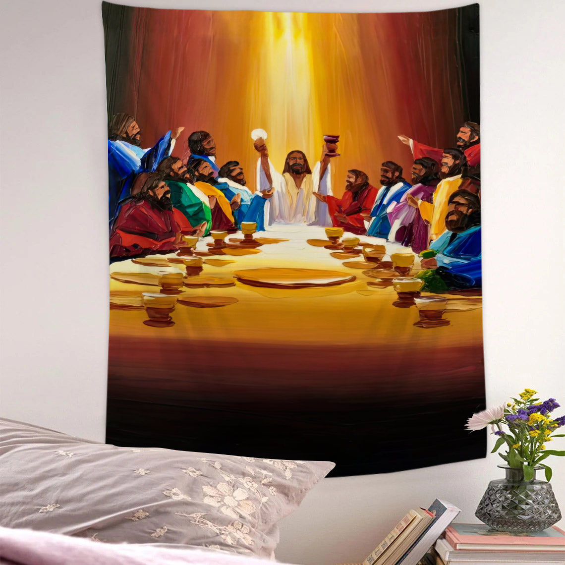 The Rosary Wall Art - Christian Wall Tapestry - Bible Tapestry - Relig ...