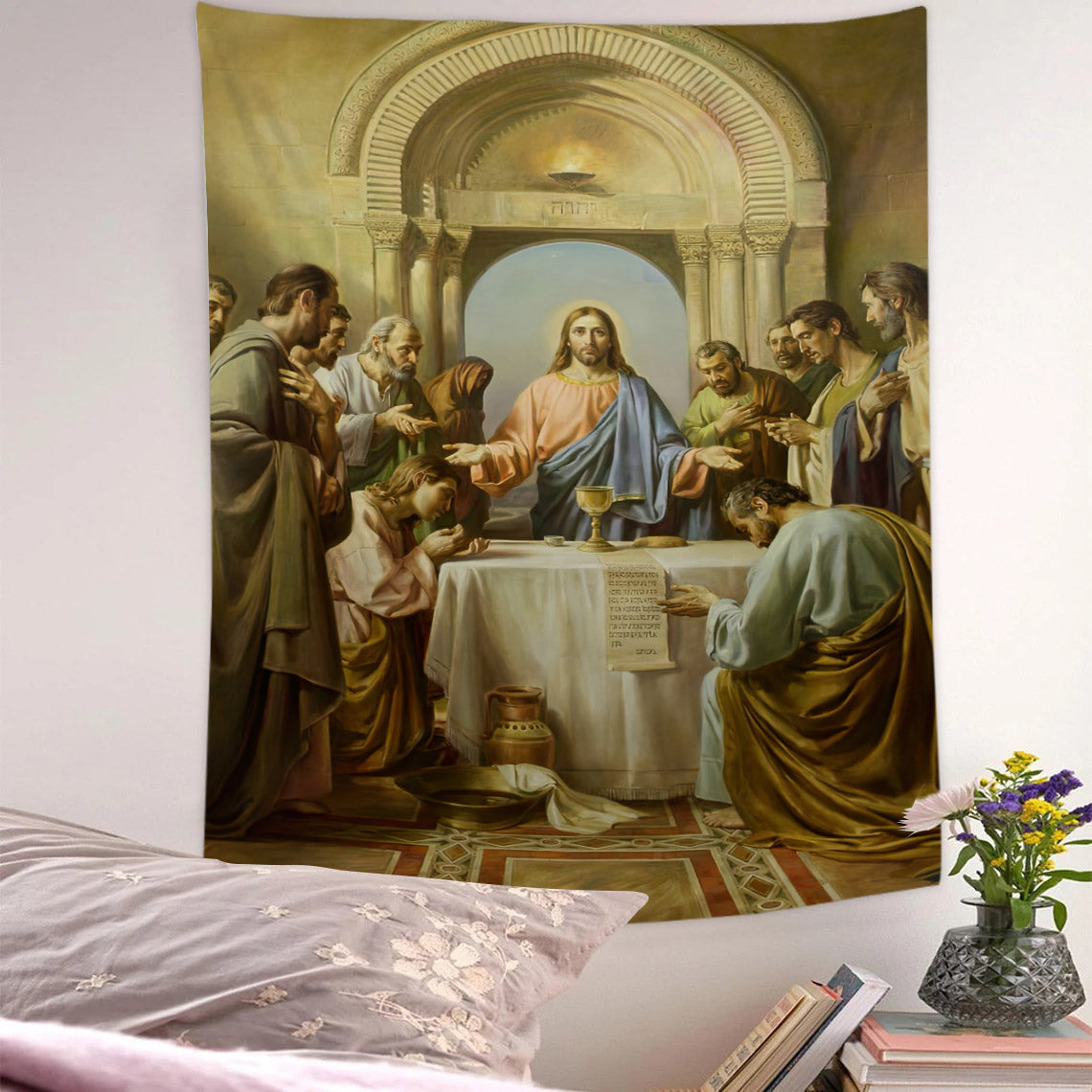 The Holy Supper of Jesus Art - Christian Wall Tapestry - God Tapestry – Ciaocustom