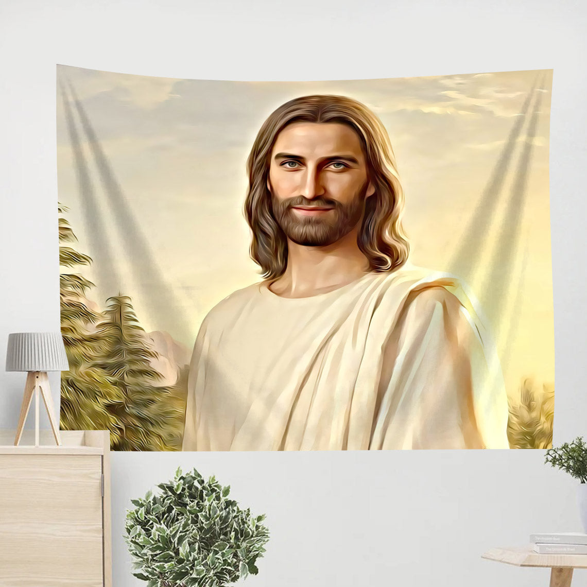 Jesus Tapestry Wall Hanging - Jesus Christ Tapestry Wall Art - Christi – Ciaocustom