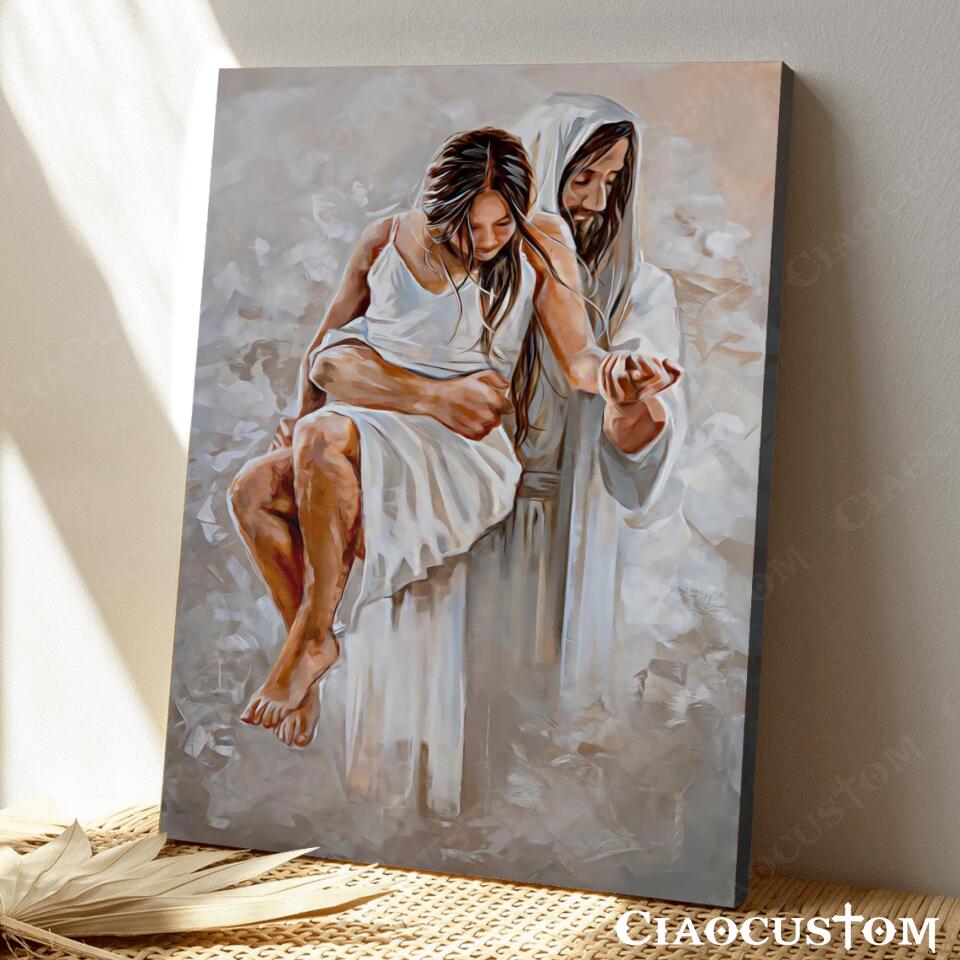 First Day in Heaven - Jesus Painting - Jesus Poster - Jesus Canvas - C ...