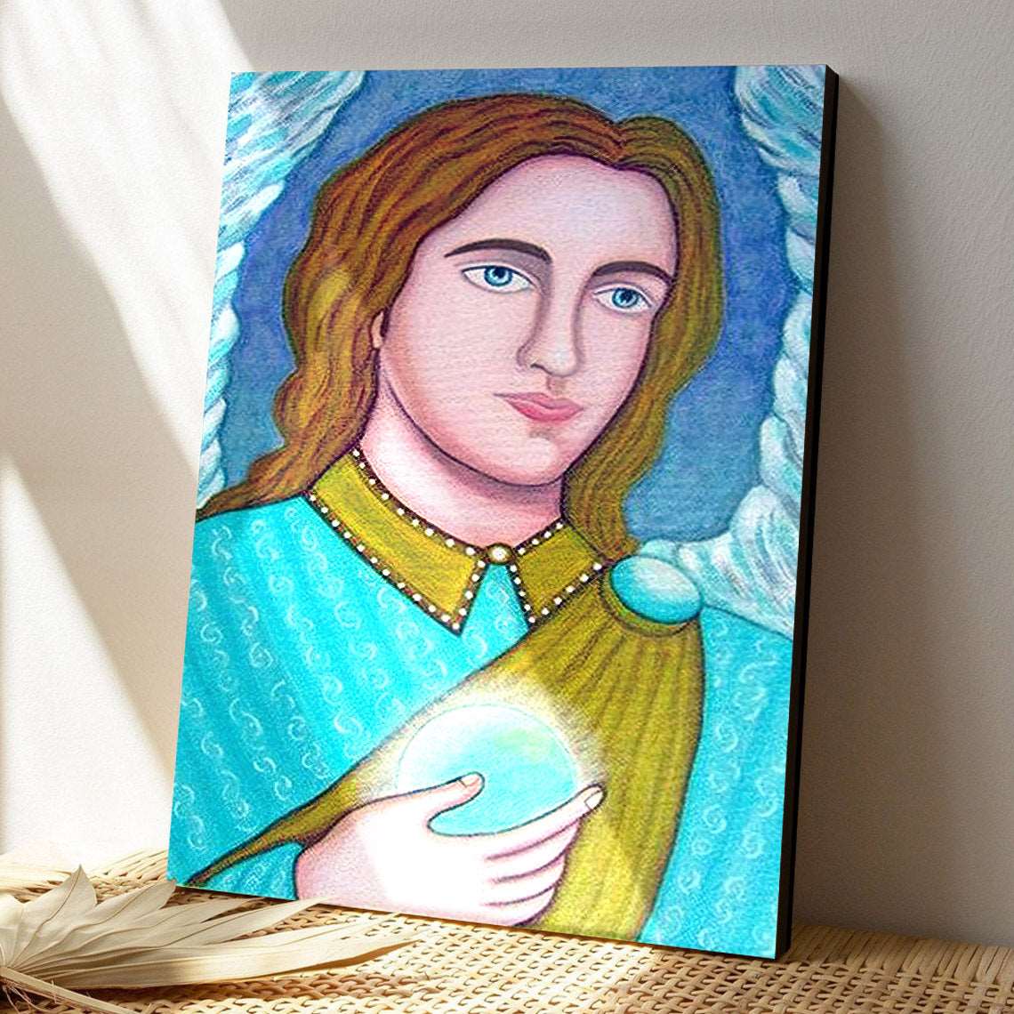 Archangel Raphael the Healer - Vintage Canvas Painting - Archangel Rap ...