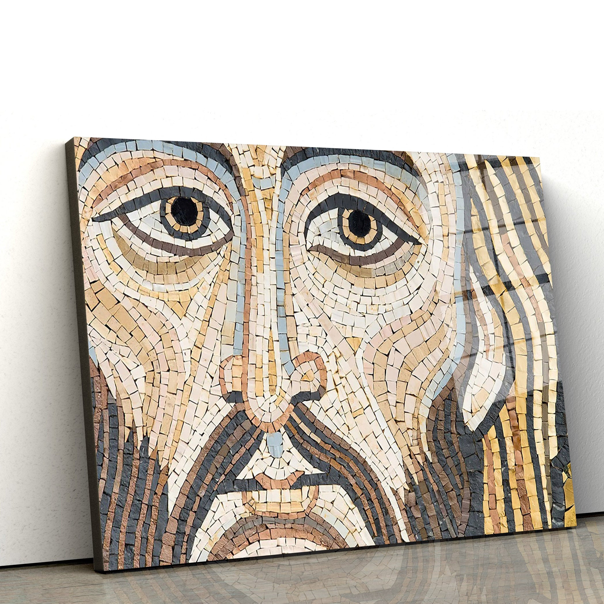 Jesus Abstract Canvas Wall Art - Jesus Canvas Pictures - Christian Wal ...