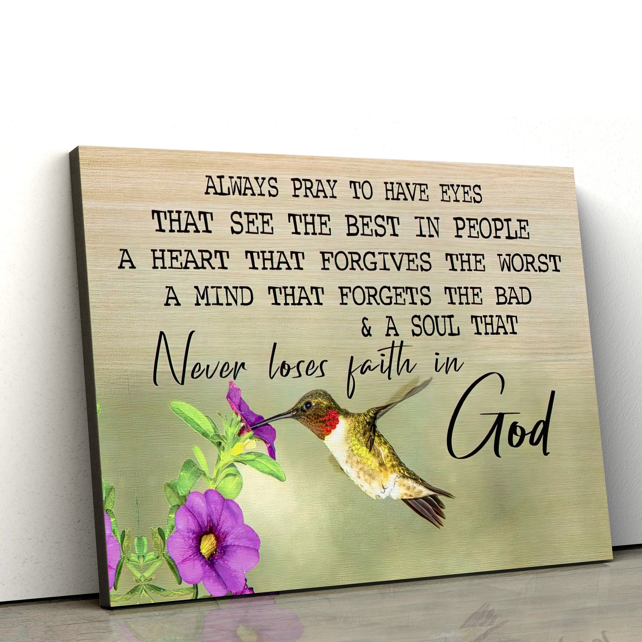 Always Pray Canvas Print Christian Wall Art Decor - Religious Posters ...
