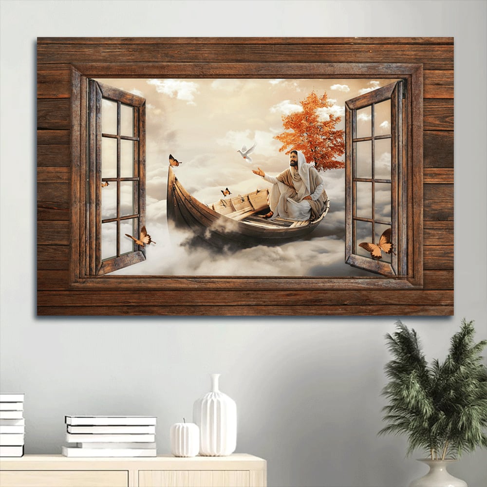 Amazing Jesus Christ Beautiful Boat Monarch Butterfly Jesus Painting C ...