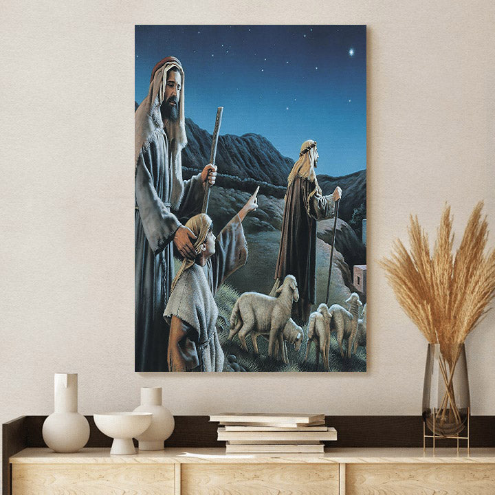 Angels Shepherds Of Bethlehem Jesus - Canvas Pictures - Jesus Canvas A ...