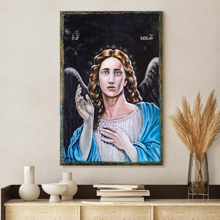 Archangel Michael Canvas Wall Art - Religious Gift - Christian Wall Ar – Ciaocustom