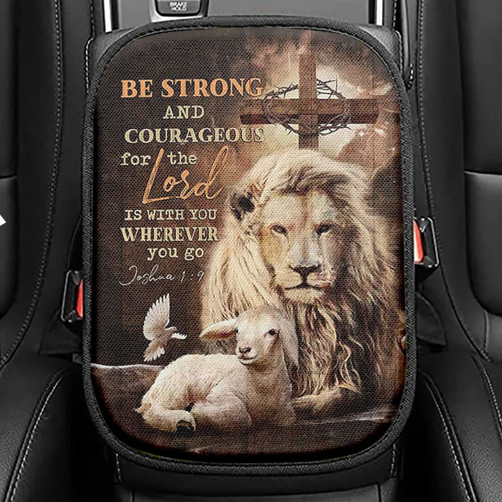 Be Strong And Courageous Scripture Seat Box Cover, Joshua 1 8 9 - Chri ...