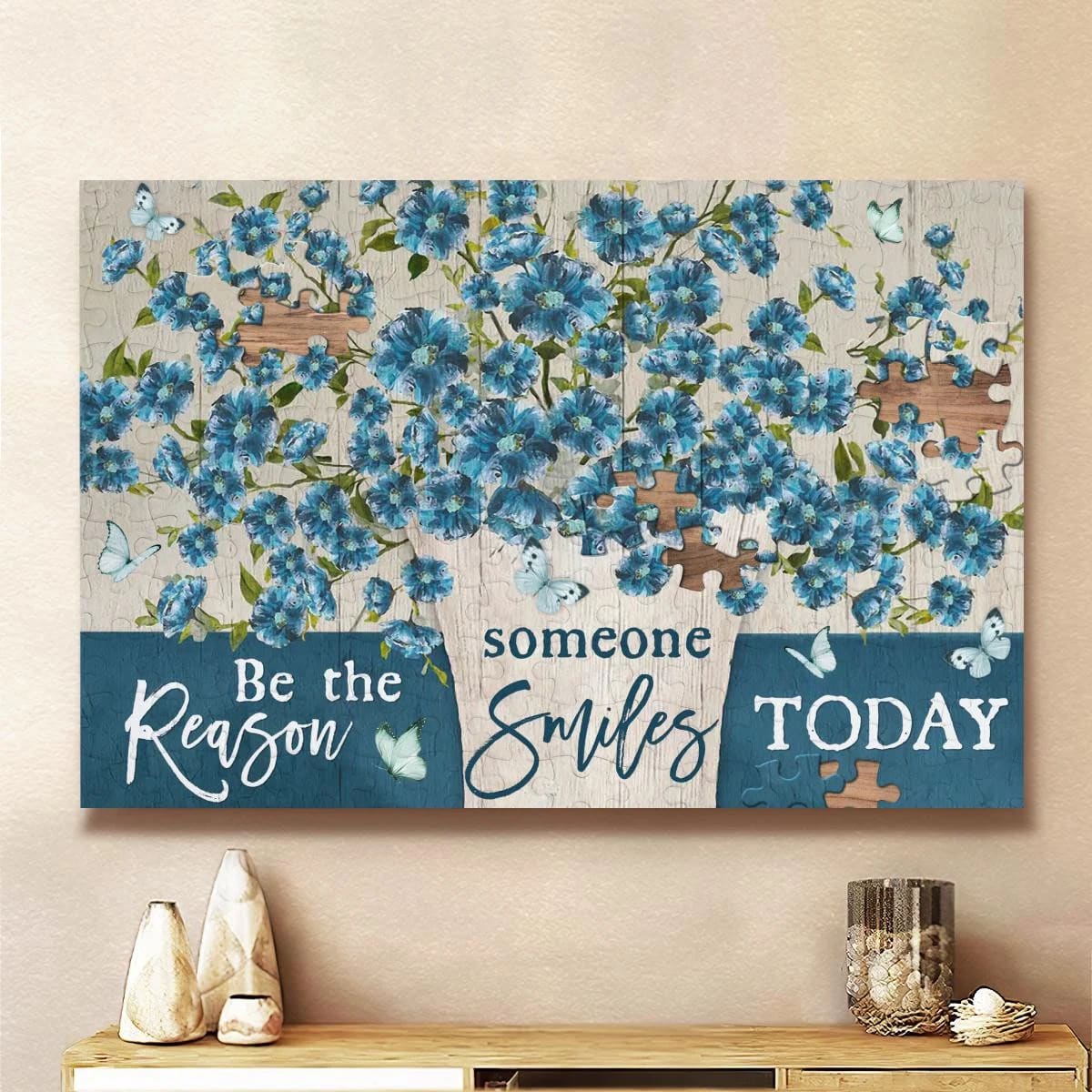 Be The Reason Someone Smiles Today God Canvas, Christian Wall Art, Hom ...